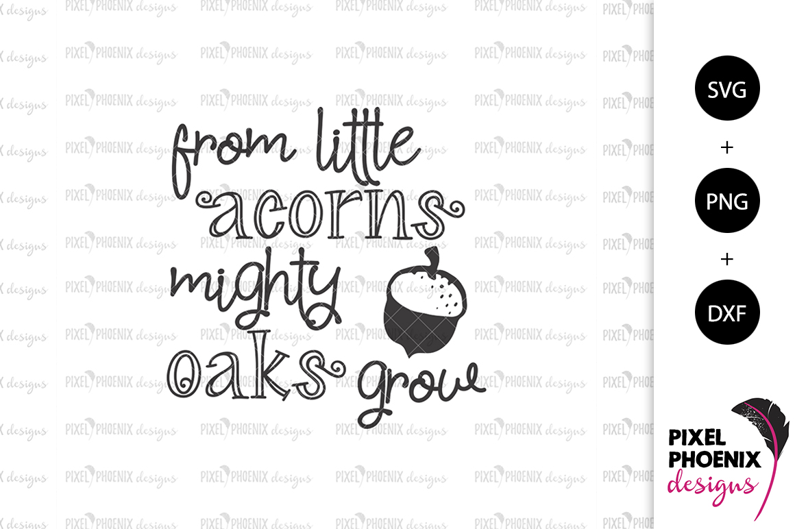From little Acorns mighty Oaks grow SVG (205133) | SVGs | Design Bundles