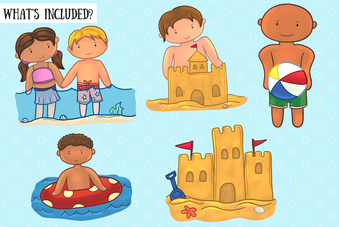 Day at the Beach Clip Art Collection