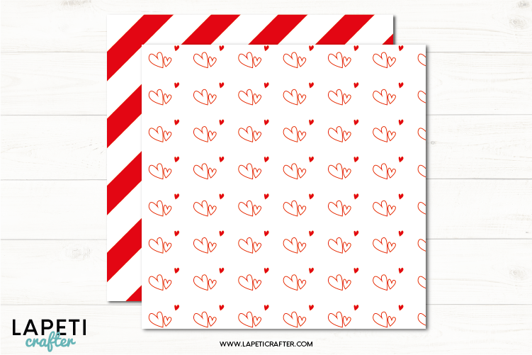 Valentines day digital paper red, 12x12 Scrapbooking Paper