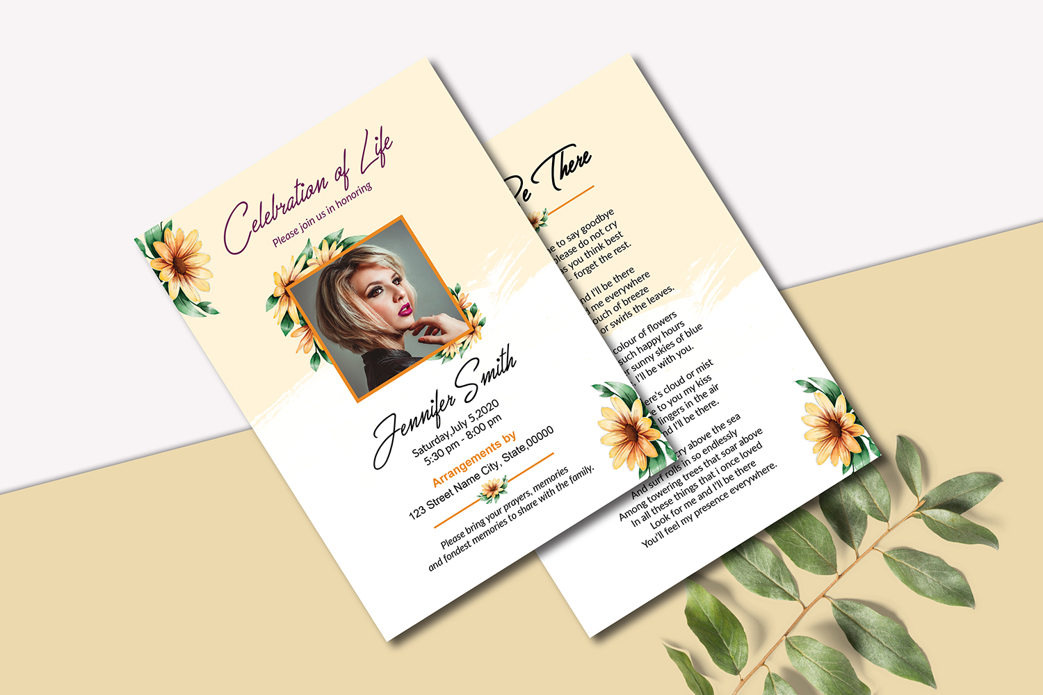 Memorial Funeral Prayer Card Template (430940) | Card and Invites ...