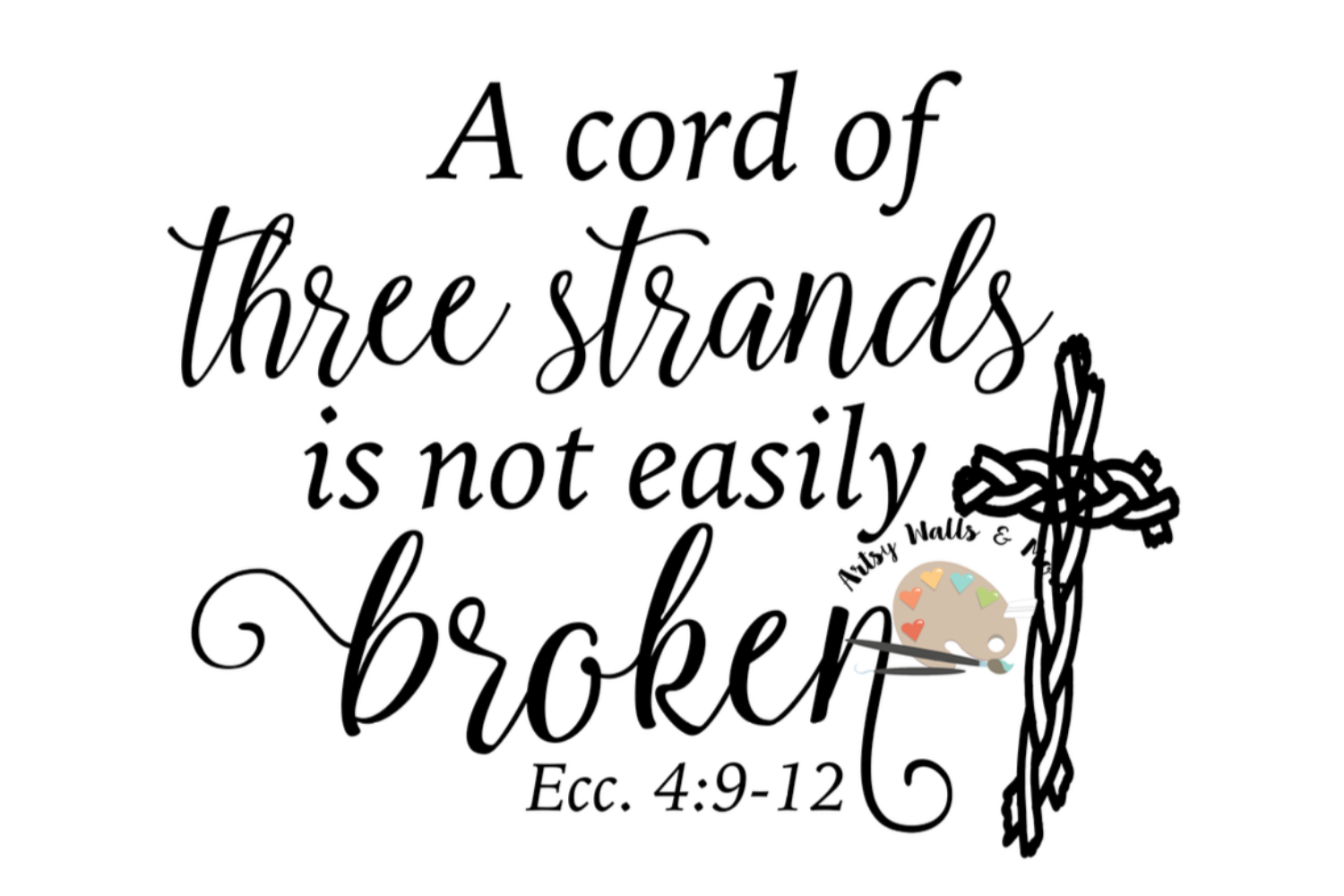 A Cord of three strands is not easily broken svg Ecc 4 9-12