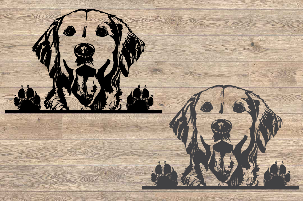 Lab Peeking Peek-A-Boo SVG Labrador dog peekaboo 1683S
