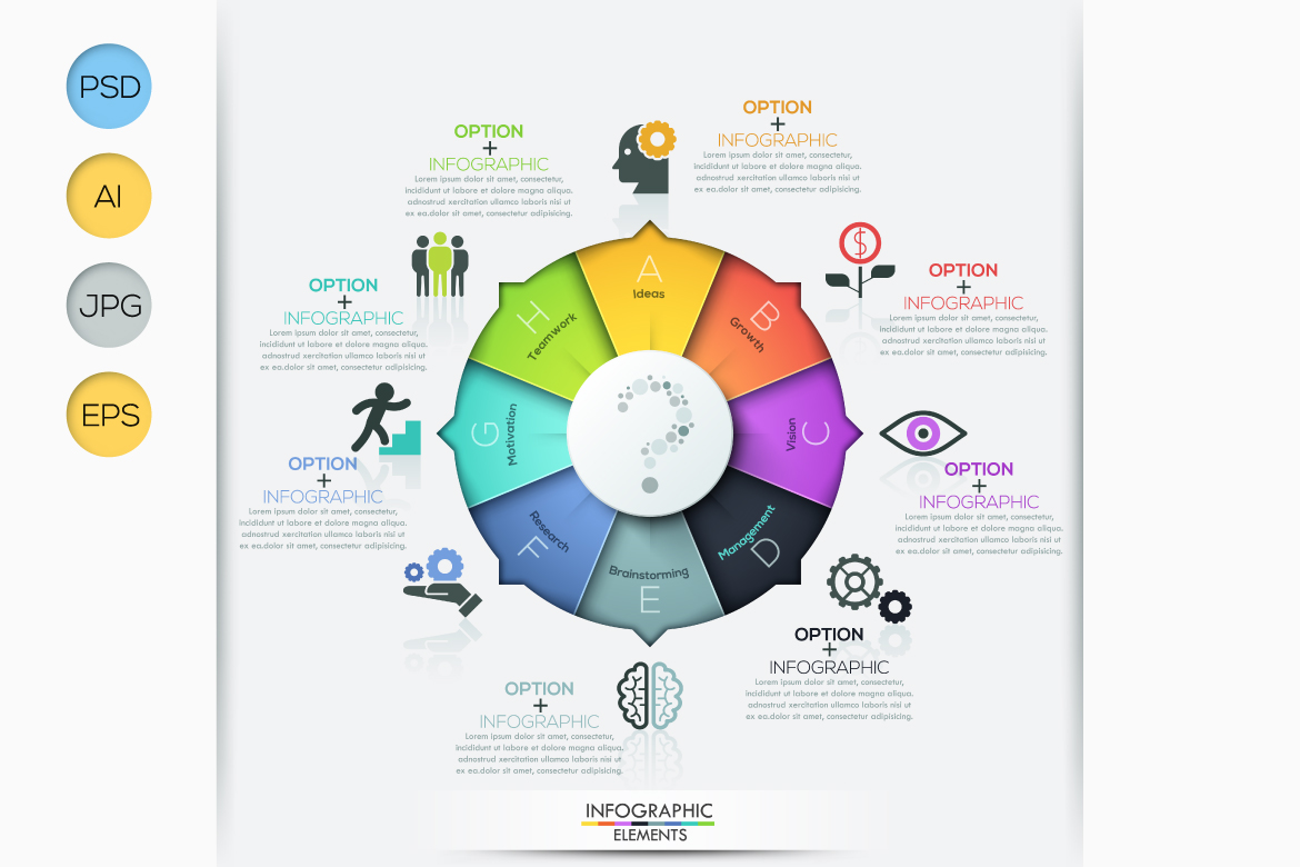 Pure Shape Infographics. Part 1 (292143) | Illustrations | Design Bundles