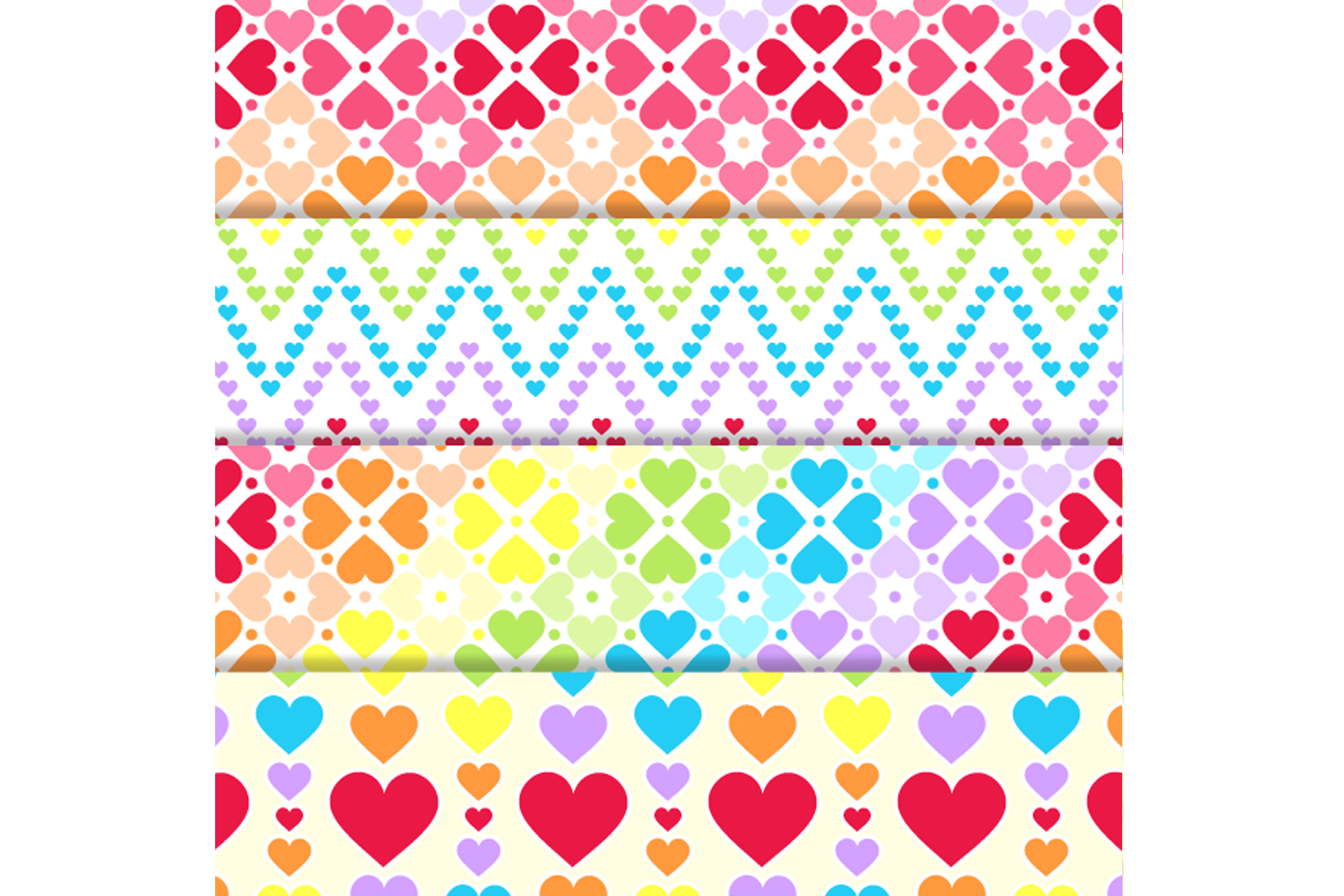 Rainbow Heart Digital Paper