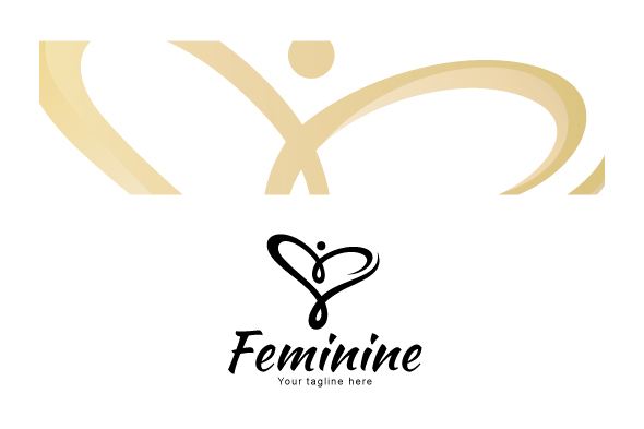 Feminine - Women Figure Stock Logo Design (4309) | Logos | Design Bundles