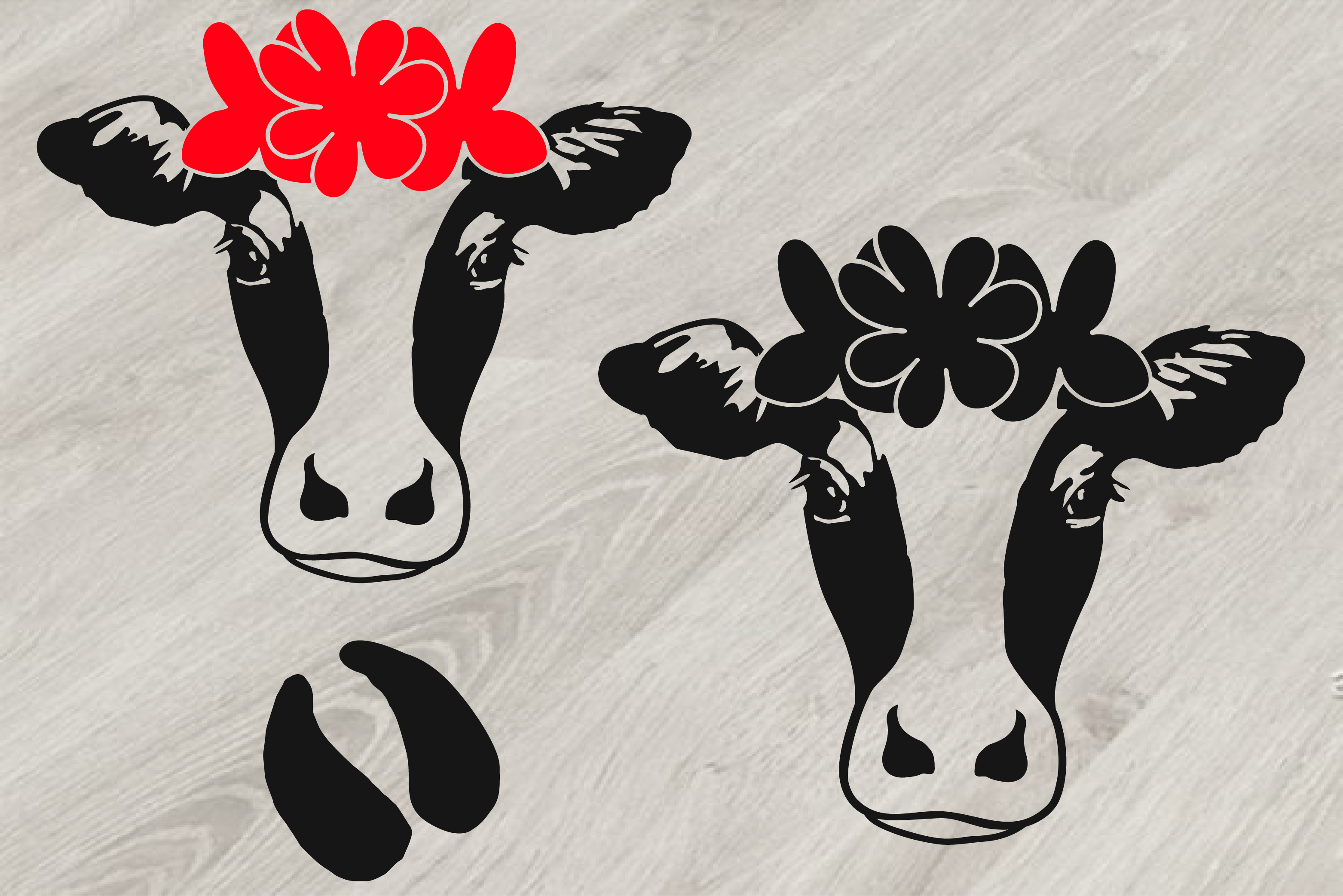 Cow Head whit Flowers Bandana, cowboy western Farm Milk 806S