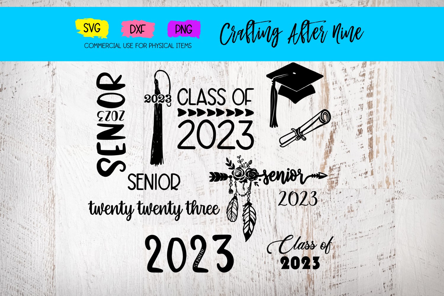 Senior 2023 Svg Bundle Graduation Svg Class Of 2023 Svg Etsy France 