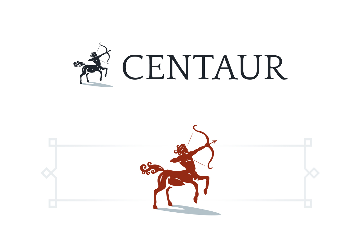 Centaur Vector Vintage Logo Template