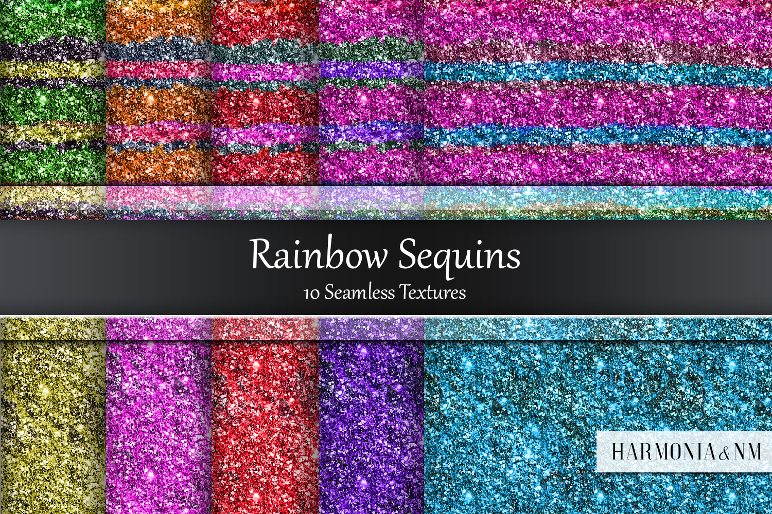 Rainbow Sequins 10 Seamless Textures