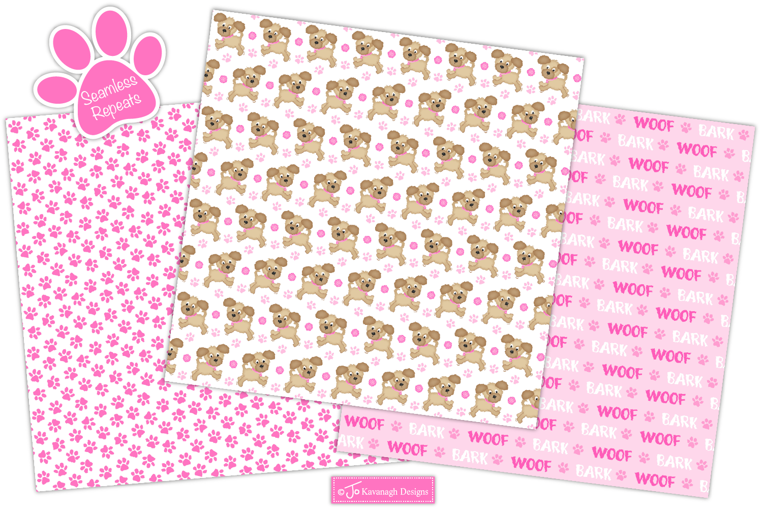 Dog digital papers, Dog seamless patterns, Cute dog -P41 (282255 ...
