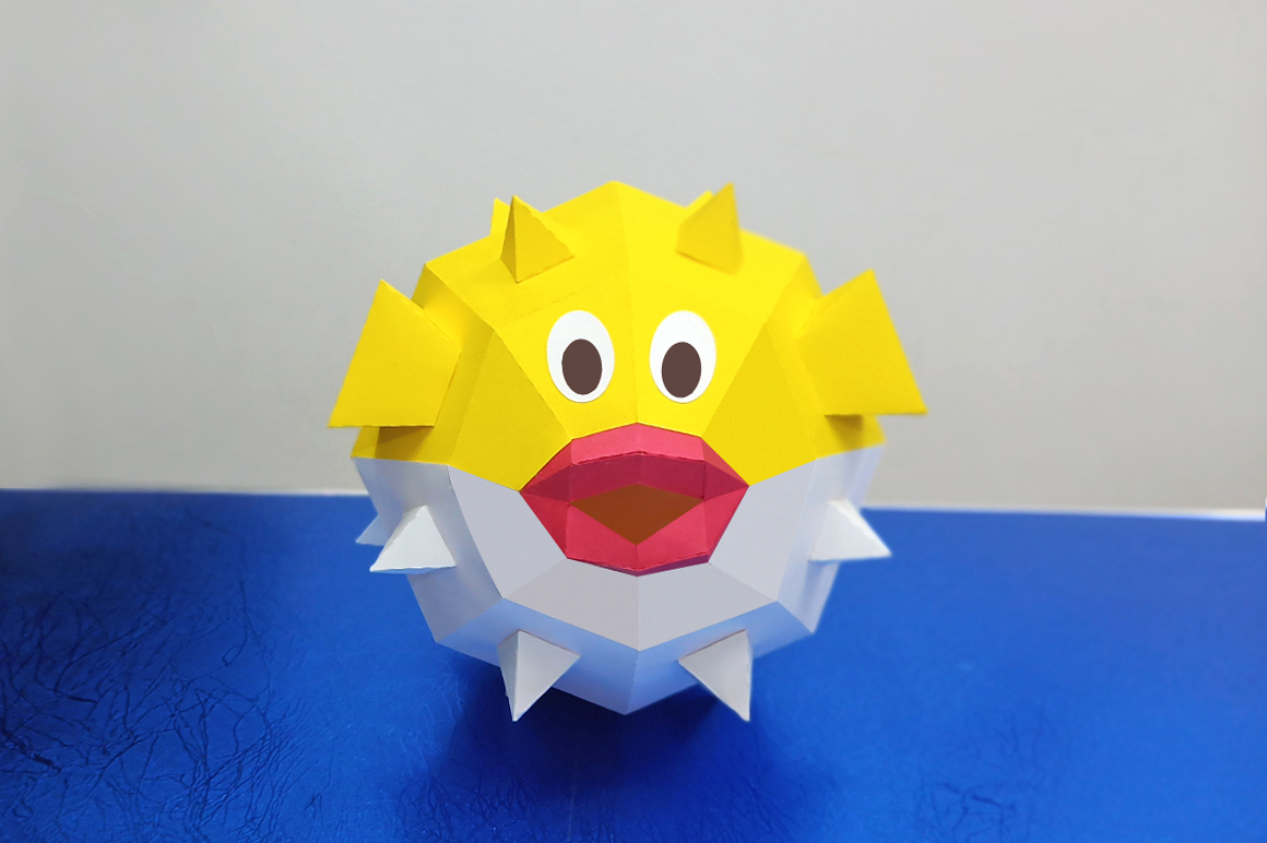 Minecraft Puffer Fish Papercraft