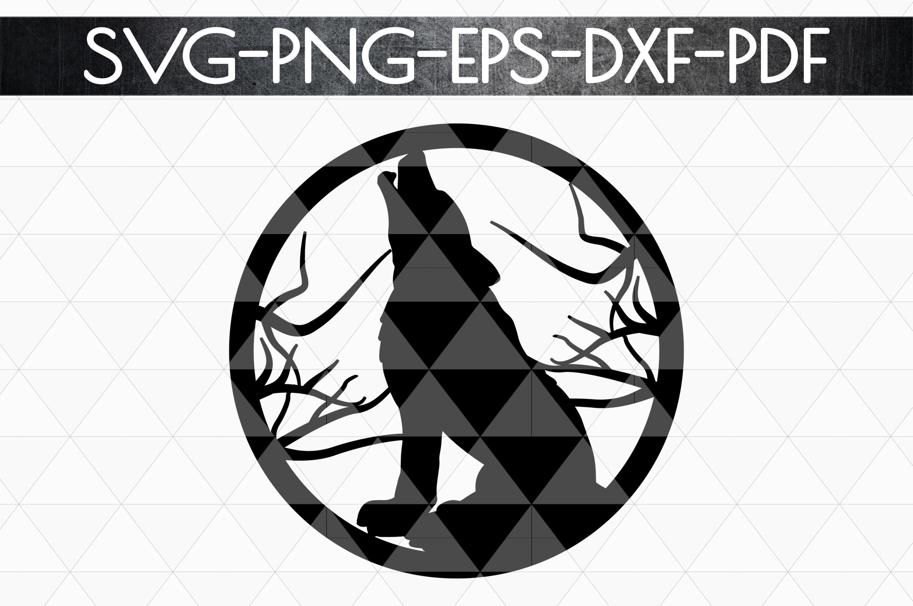 Wolf Howling Papercut Template, Wild Adventure Scenery SVG (218208 ...