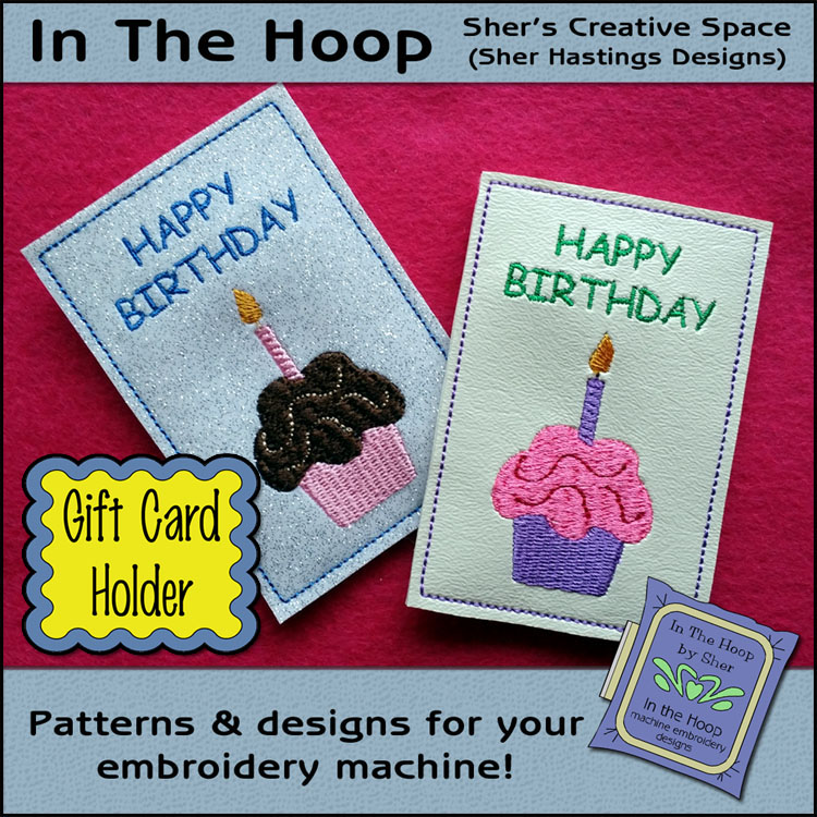 ITH Cupcake Gift Card Holder - Birthday Gift Card Holder - Machine ...