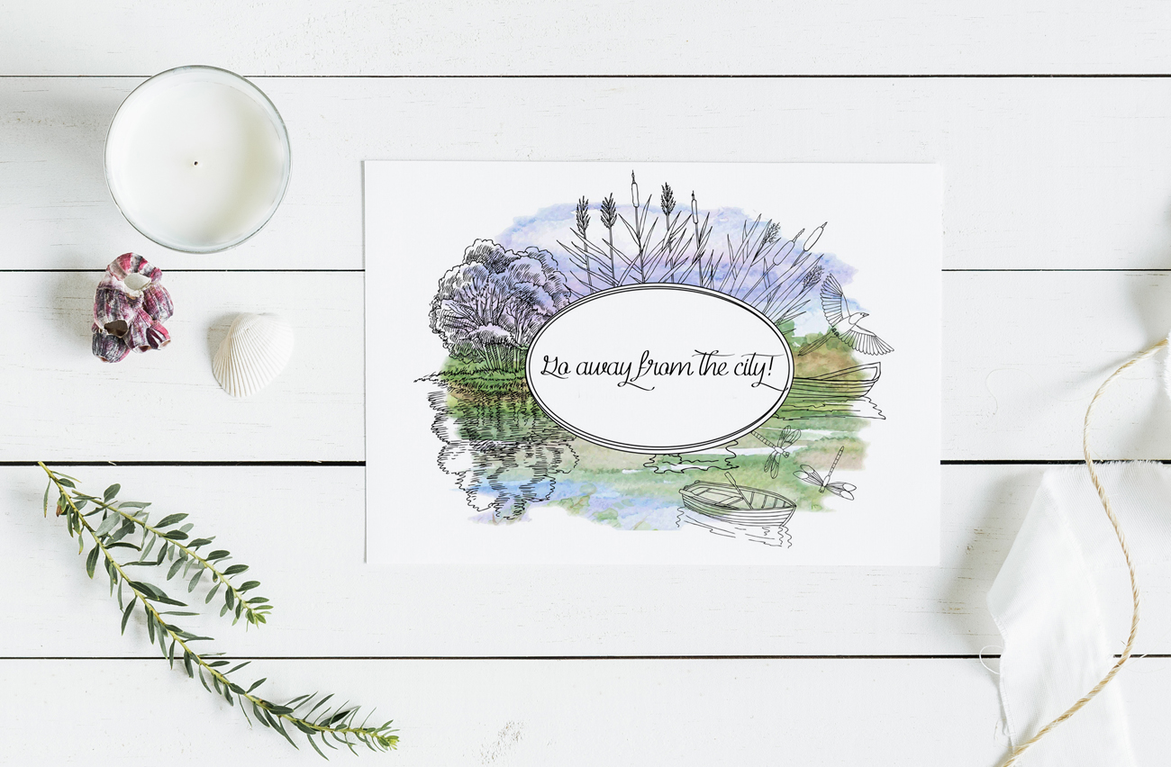 Summer on the Lake. Sketches and Watercolor (74937) | Illustrations ...