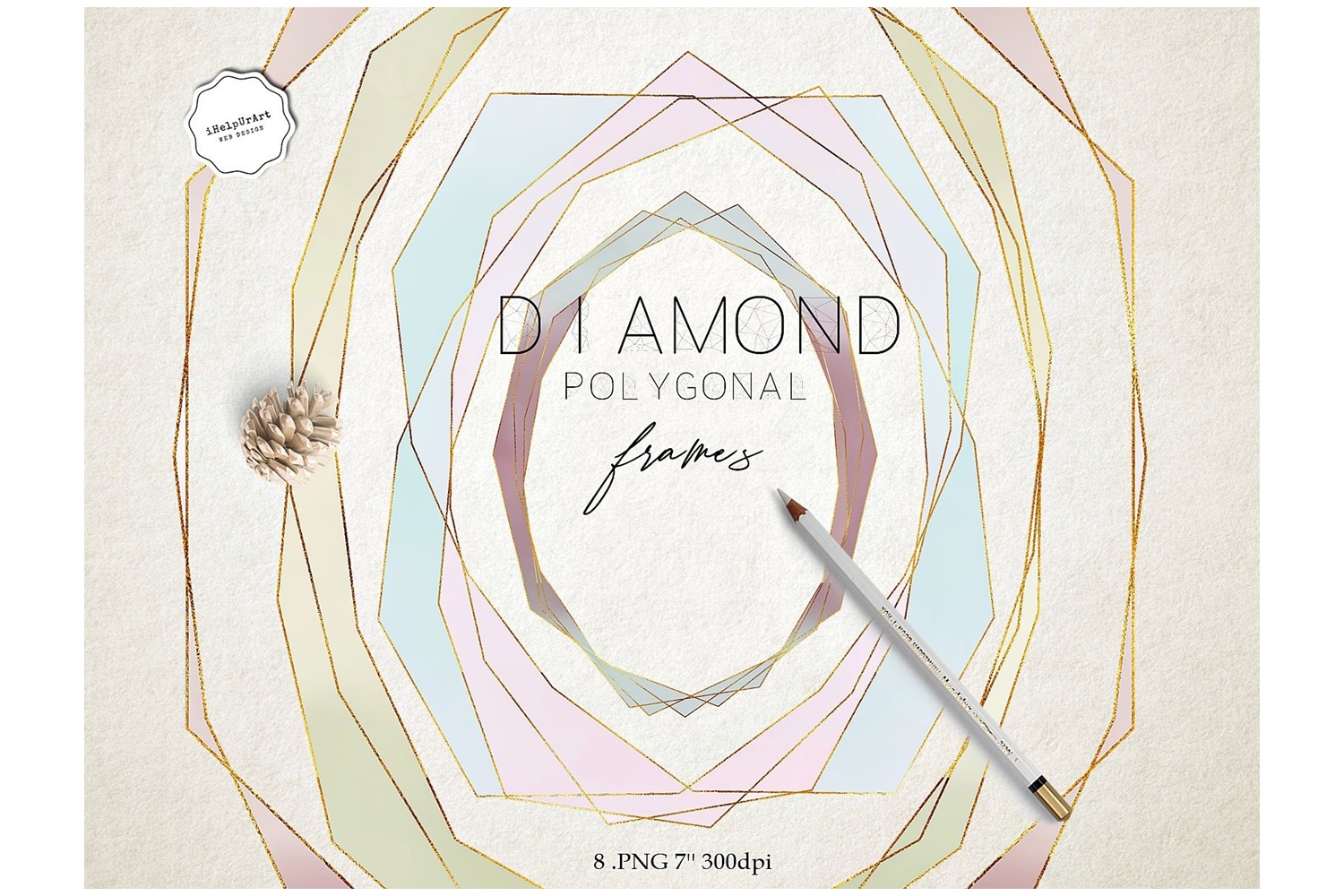 Diamond Frames (117828) | Decorations | Design Bundles