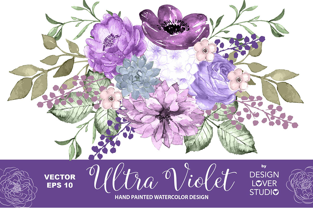 Ultra Violet design vector (92972) | Illustrations | Design Bundles