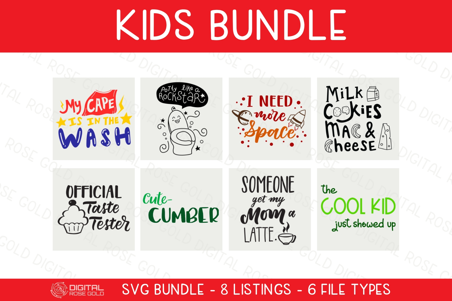 Kids Bundle - SVG BUNDLE - Childrens SVG Fun Digital Designs