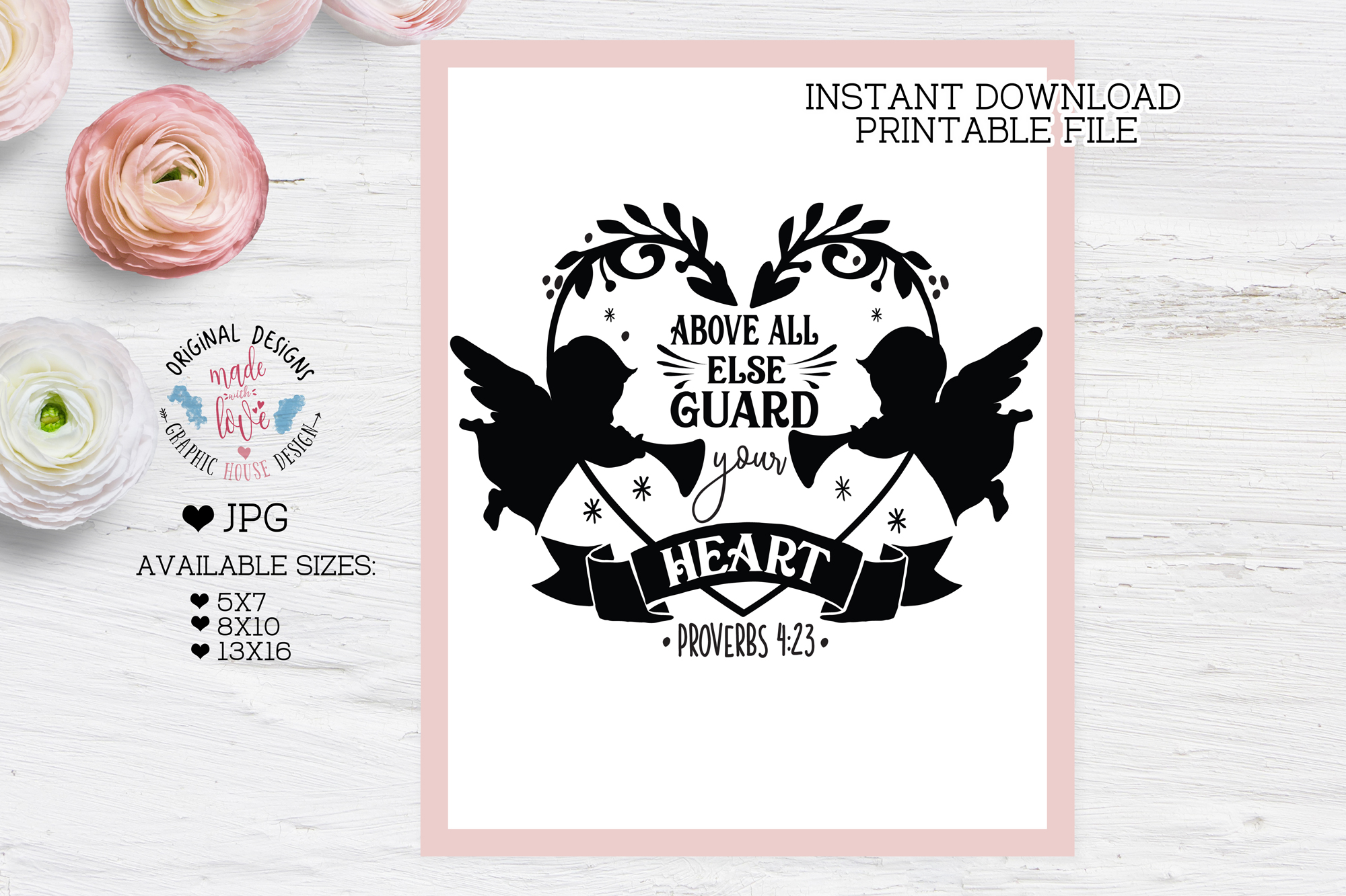 Above All Else Guard Your Heart - Scripture Printable (271638 ...