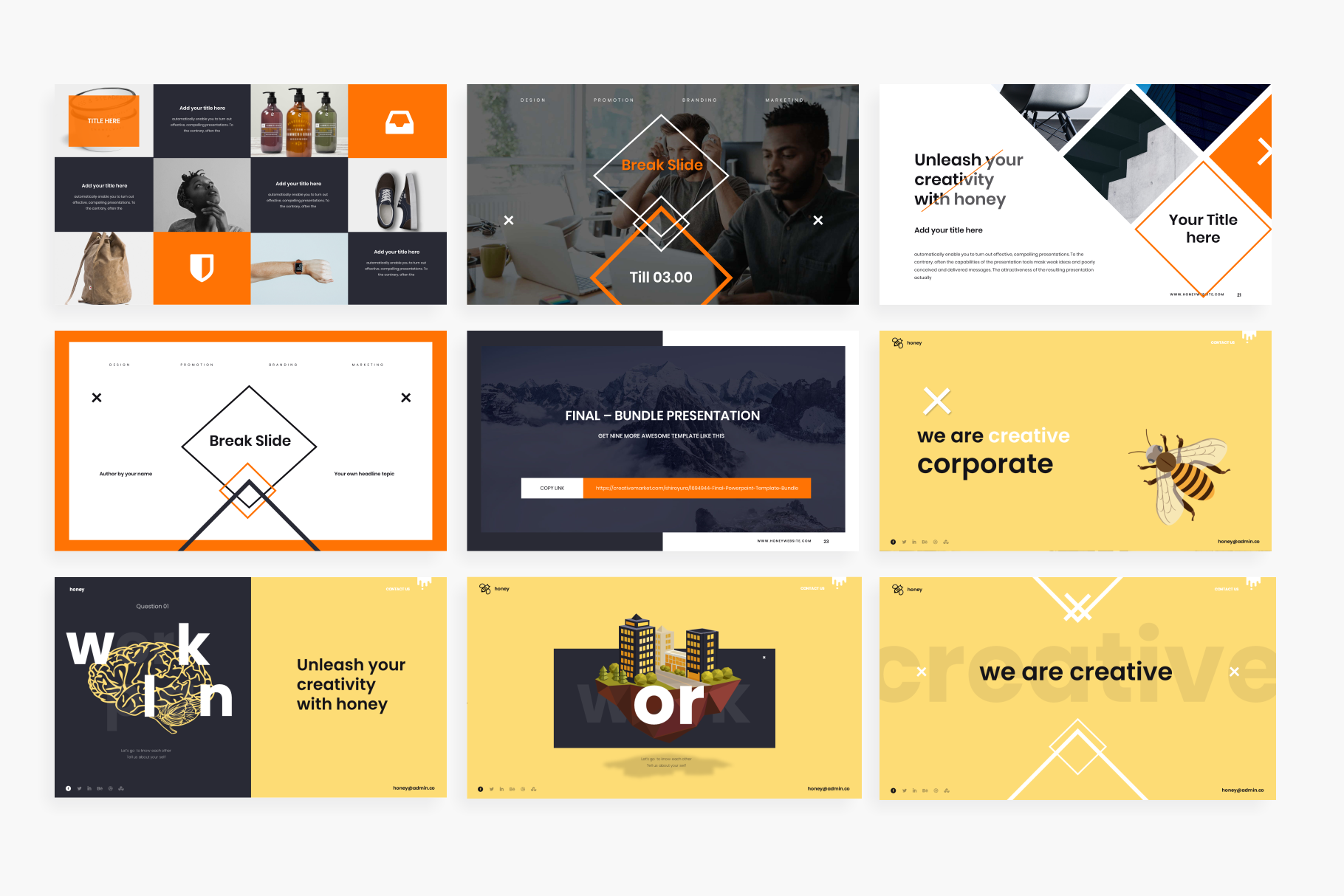 Honey PowerPoint Template