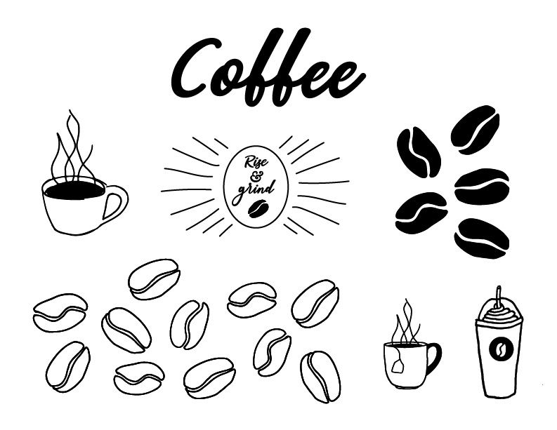 Coffee Themed Vector Clip Art Set (274281) | Objects | Design Bundles