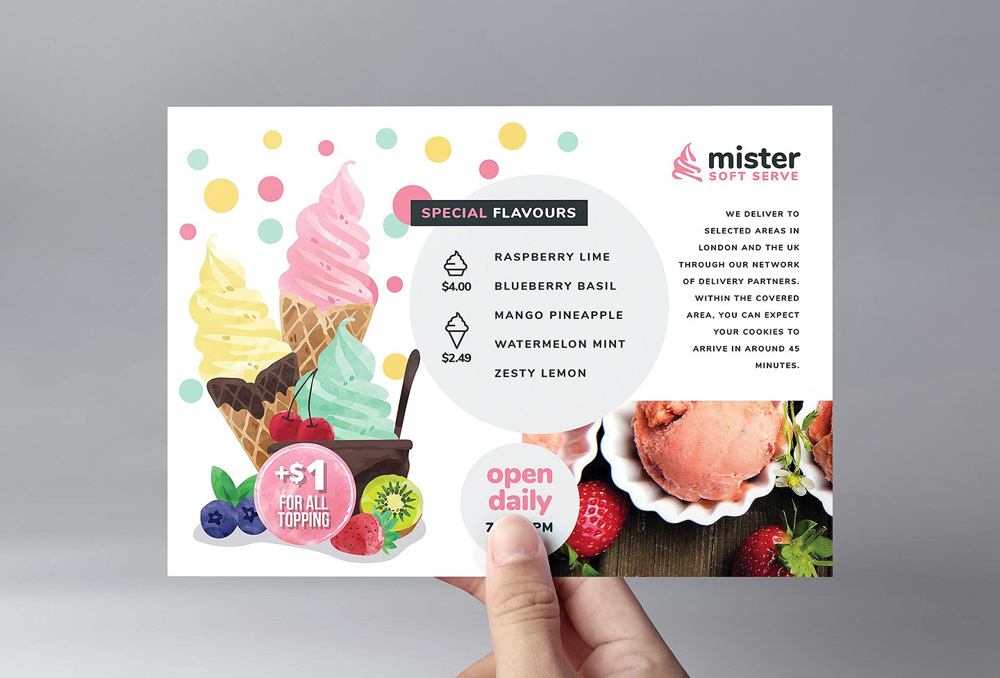 Ice Cream Shop Flyer Template (462039) | Flyers | Design Bundles