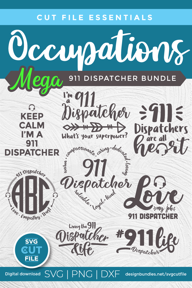 911 svg - a 911 dispatcher svg bundle for crafters (524462) | Cut Files ...