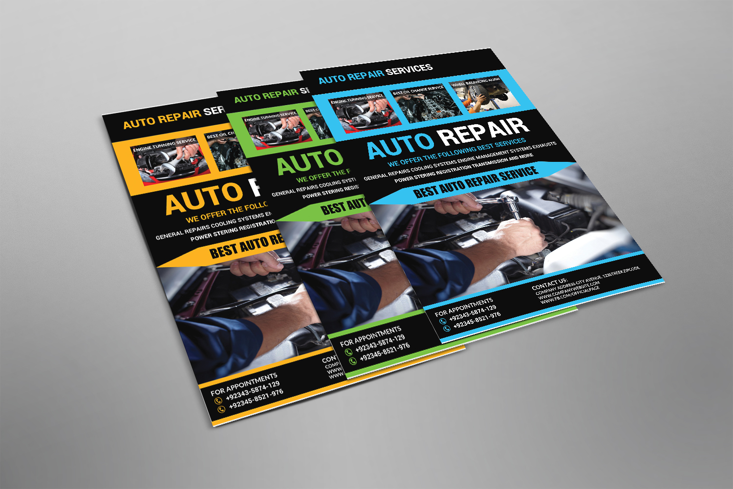 Auto Repair Flyer Design (188723) | Flyers | Design Bundles