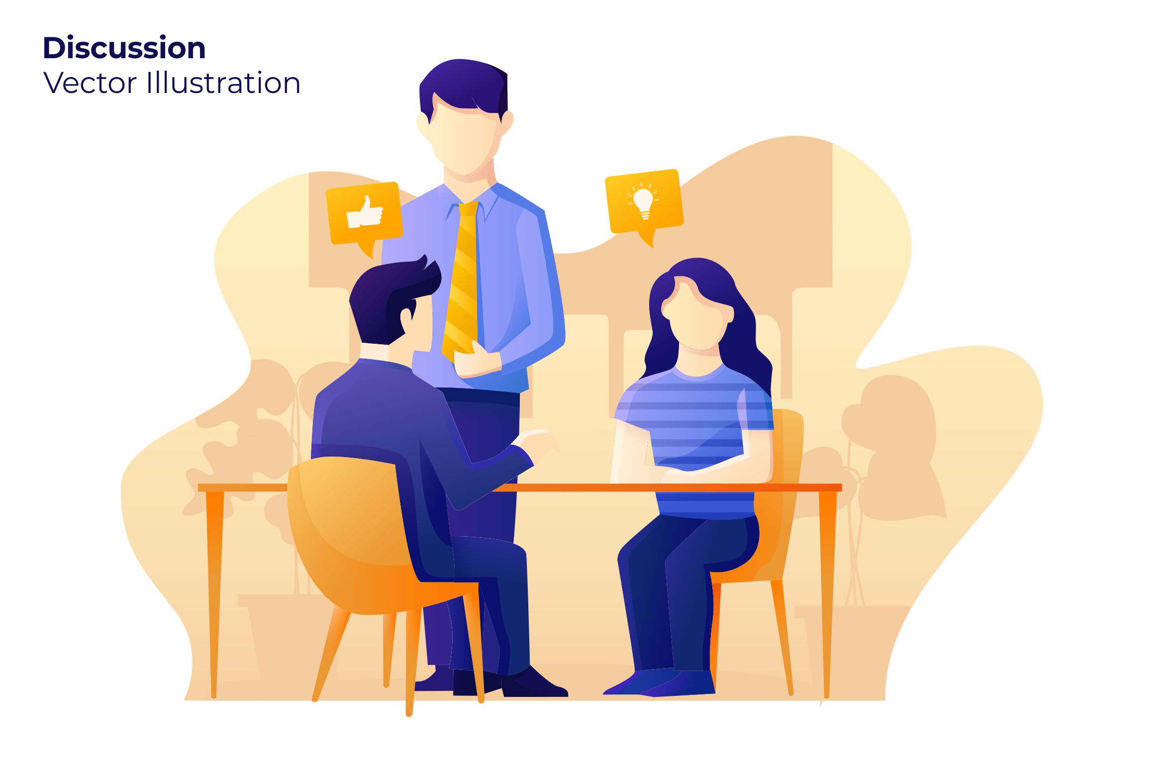 Discussion - Vector Illustration (318737) | Illustrations | Design Bundles