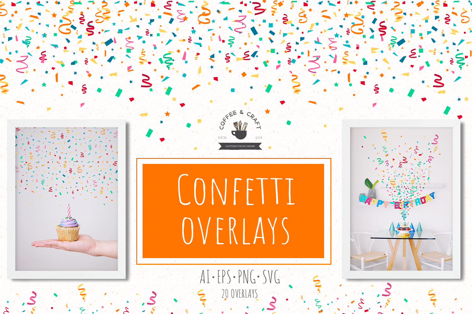 Confetti overlays