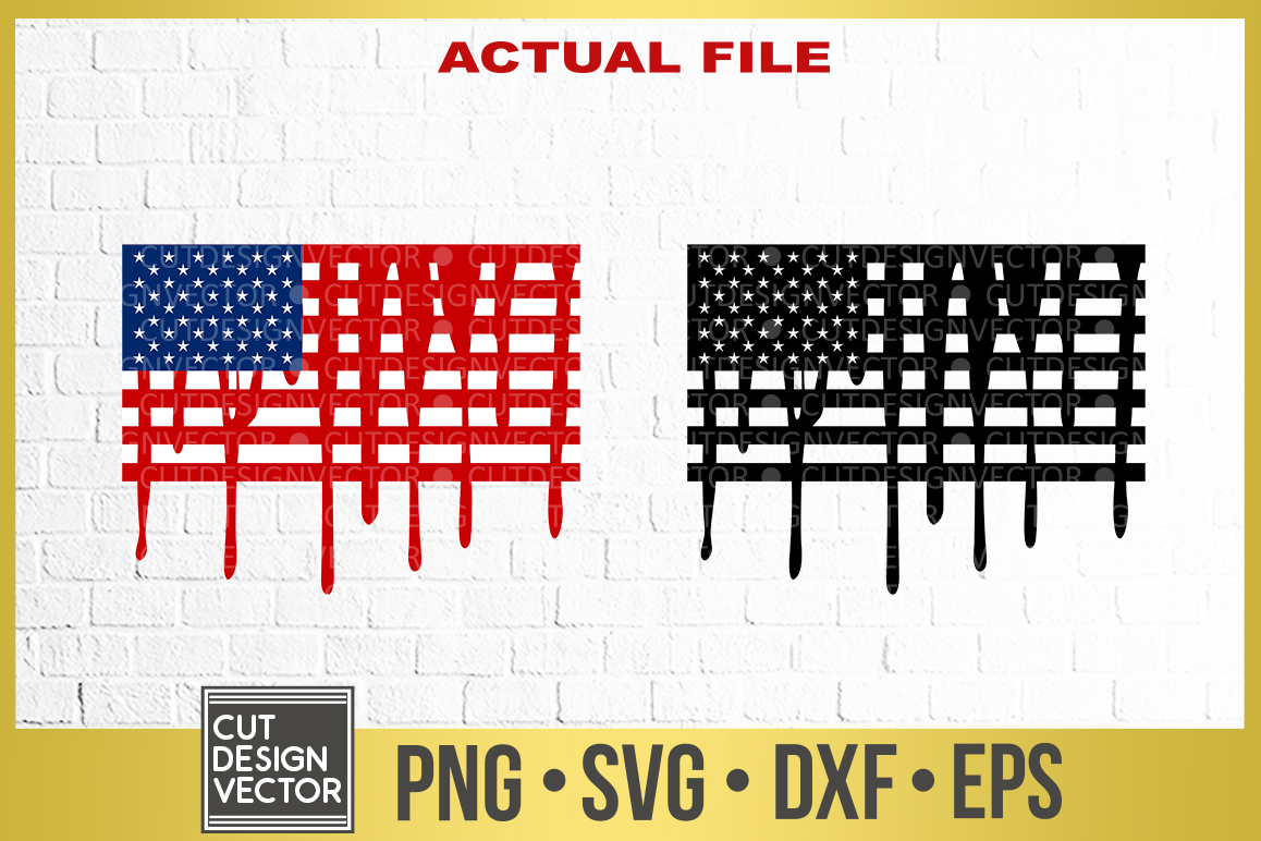 Dripping American Flag SVG