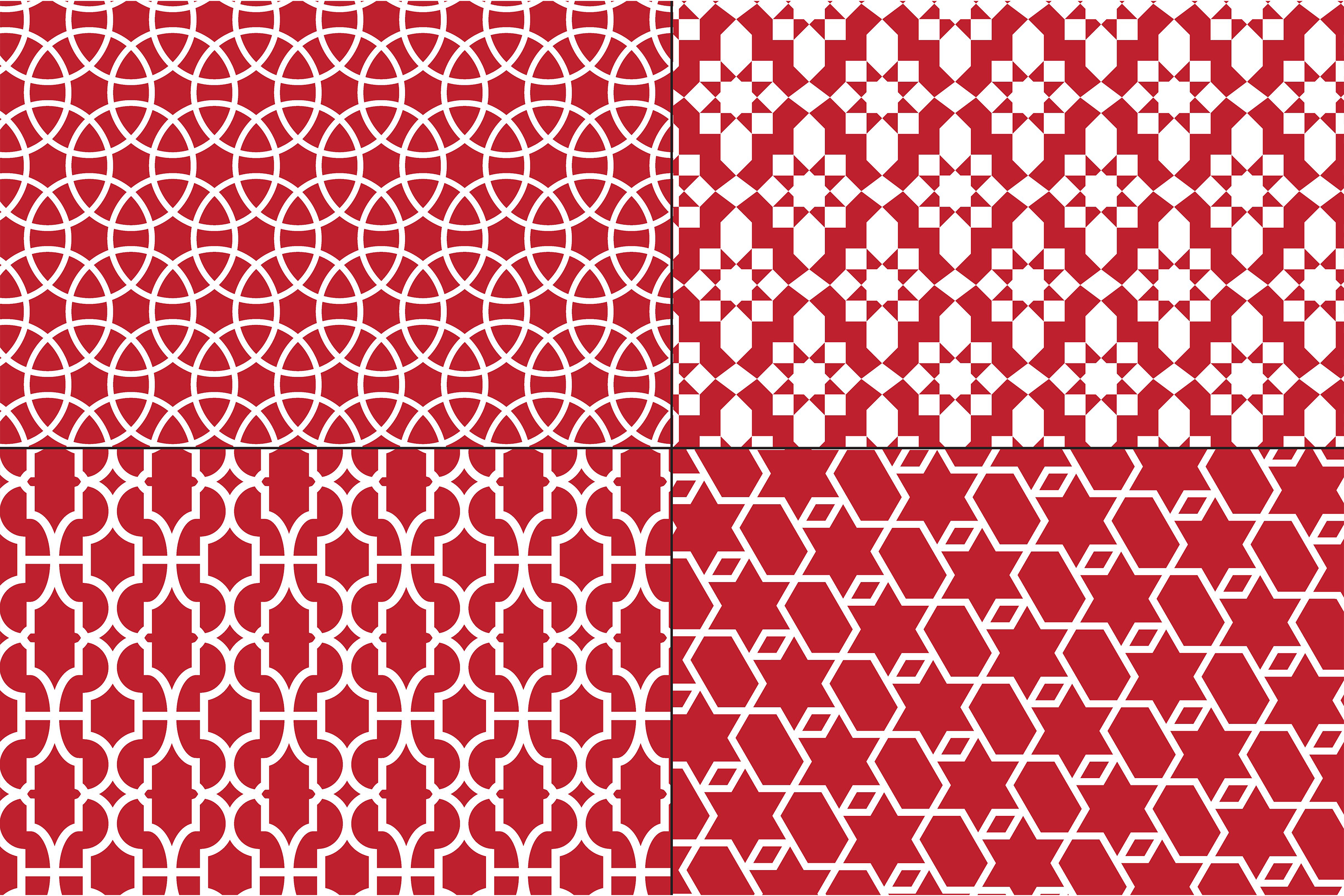 Red Moroccan Patterns