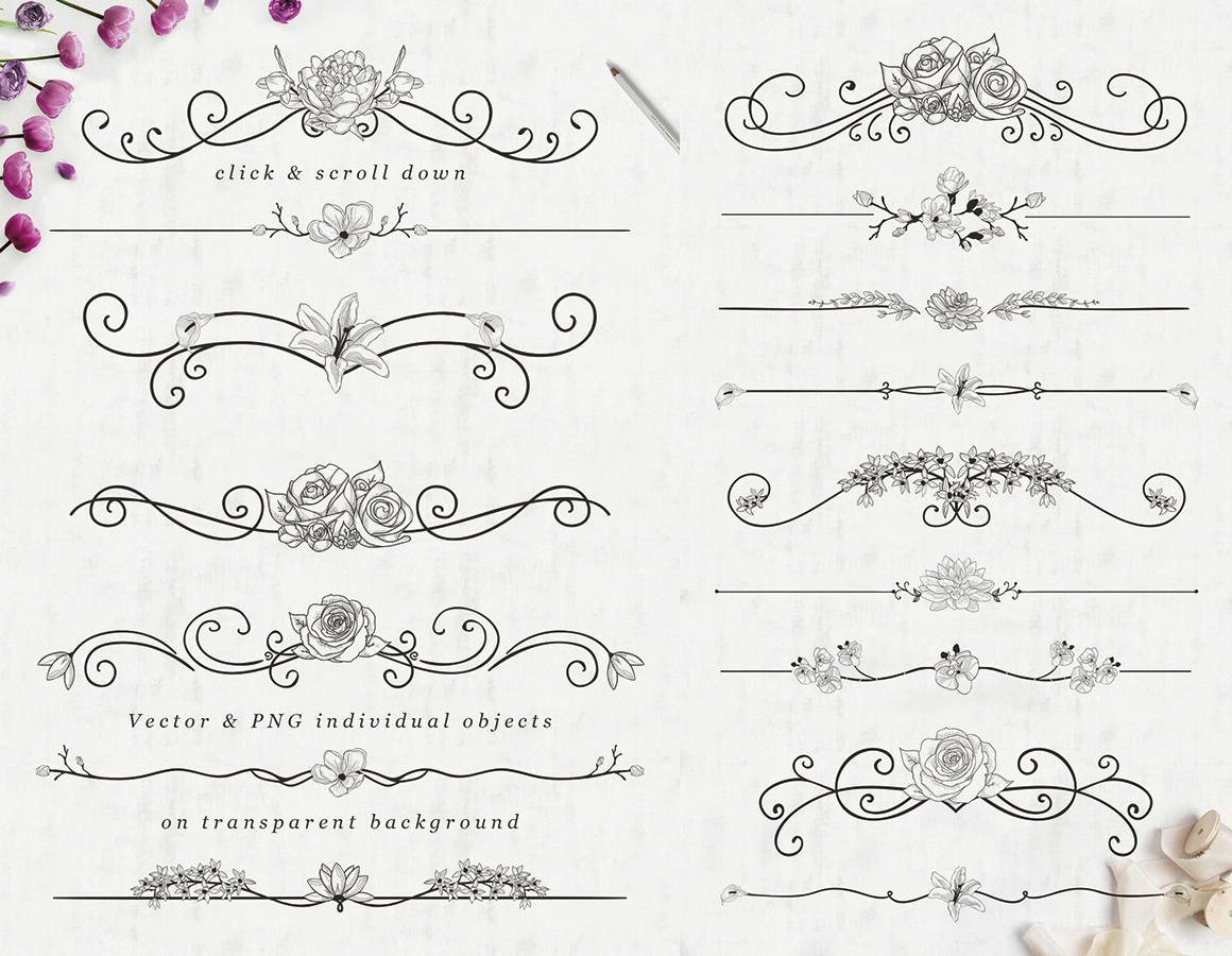 Flourish Dividers & Text Frames
