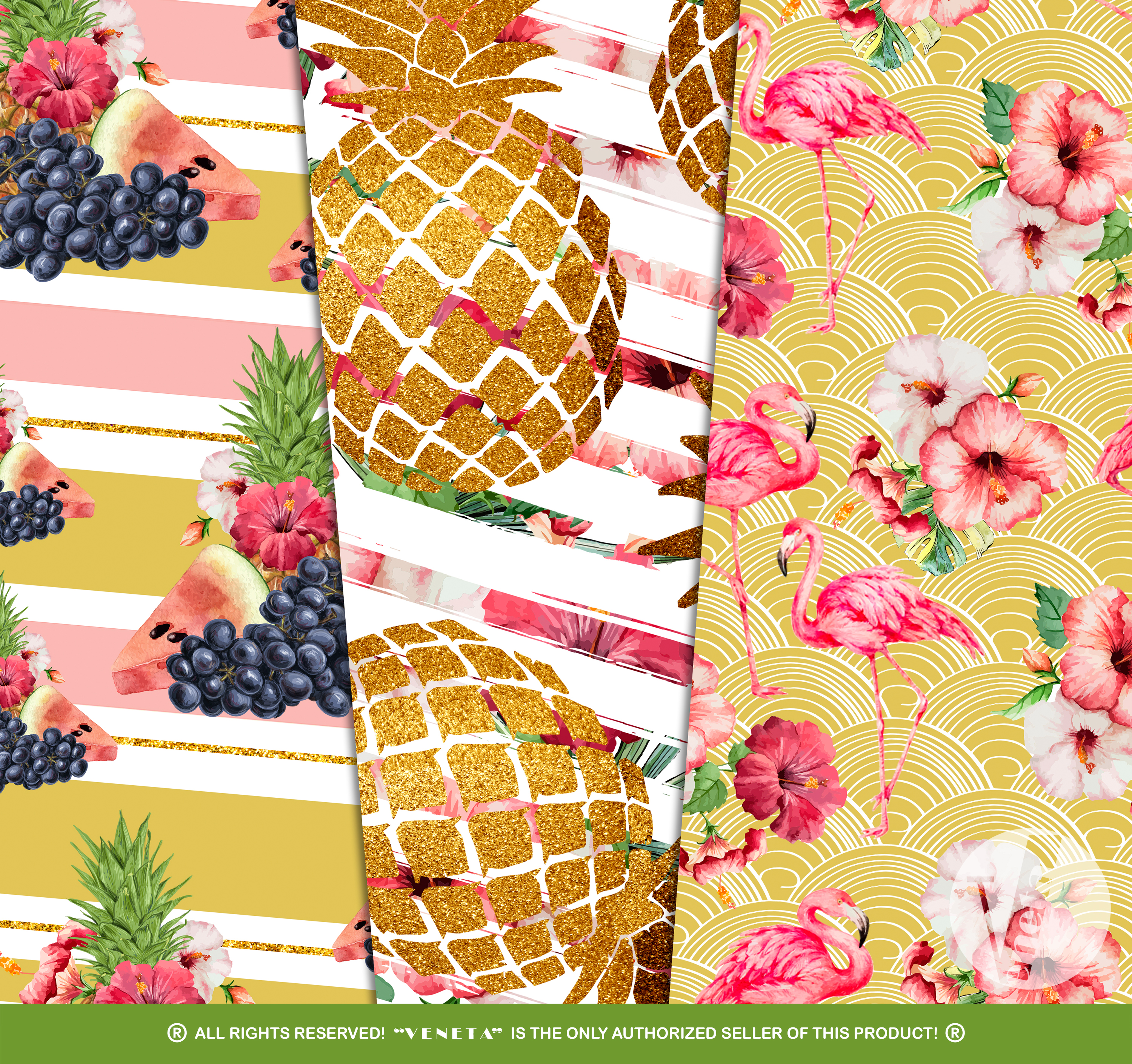 Tropical Fun |Digital Paper Pack | Aloha | Hawaii Kit