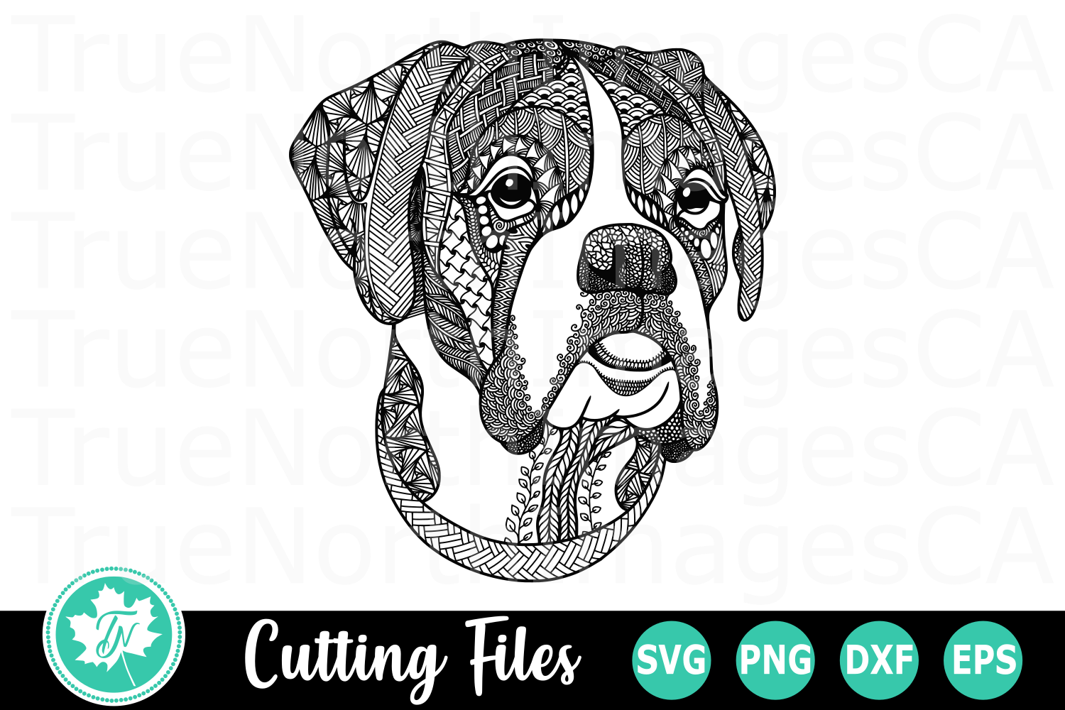 Boxer - A Zentangle SVG Cut File