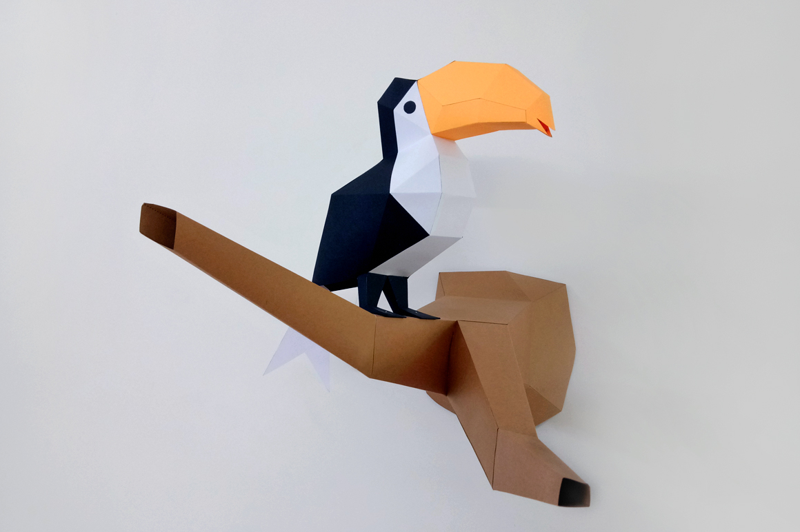 DIY Toucan Bird - 3d papercraft (25143) | Printables | Design Bundles