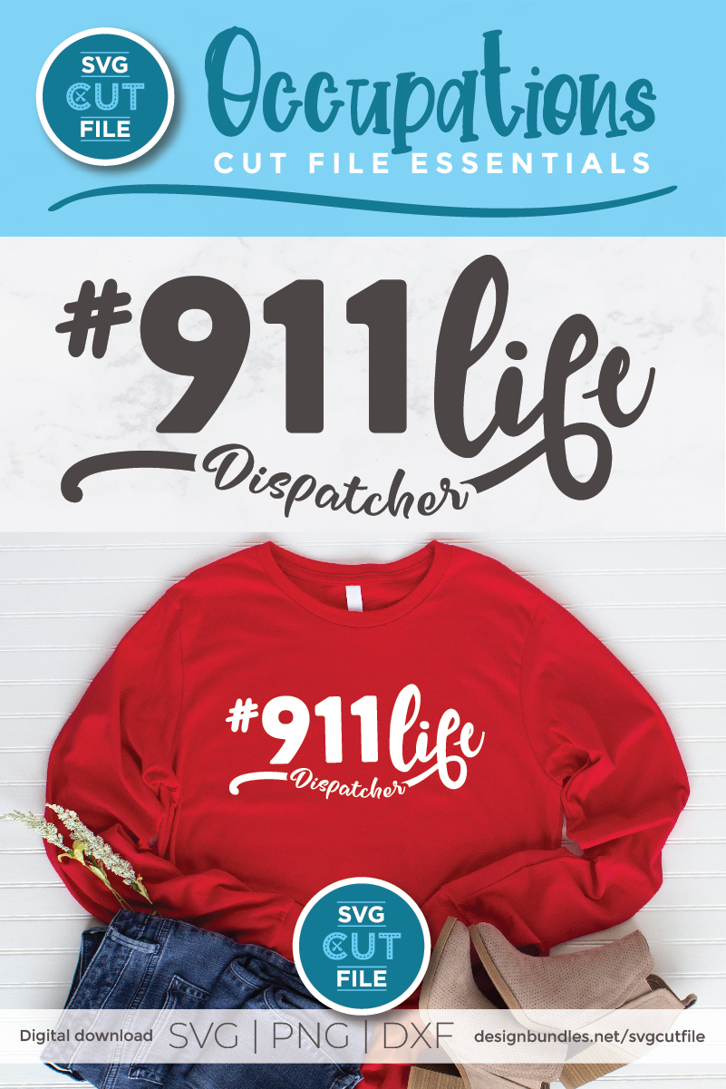 911 Dispatcher life svg - a 911 dispatcher svg for crafters