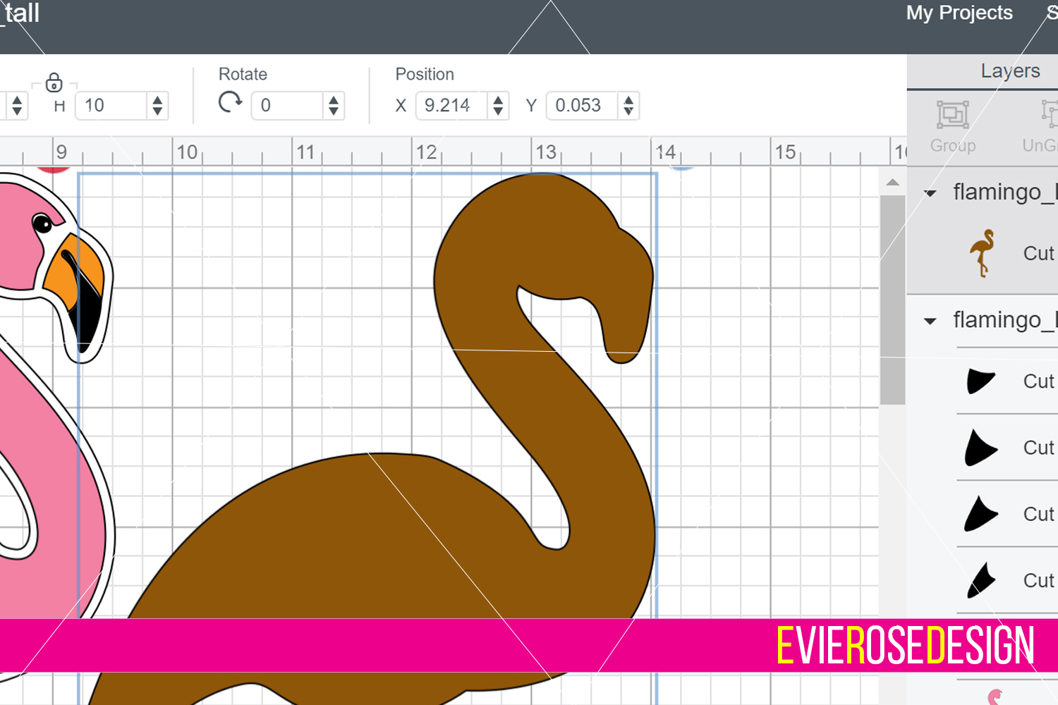 Flamingo Clipart and Cut File Set - Includes Layered SVG (278601 ...