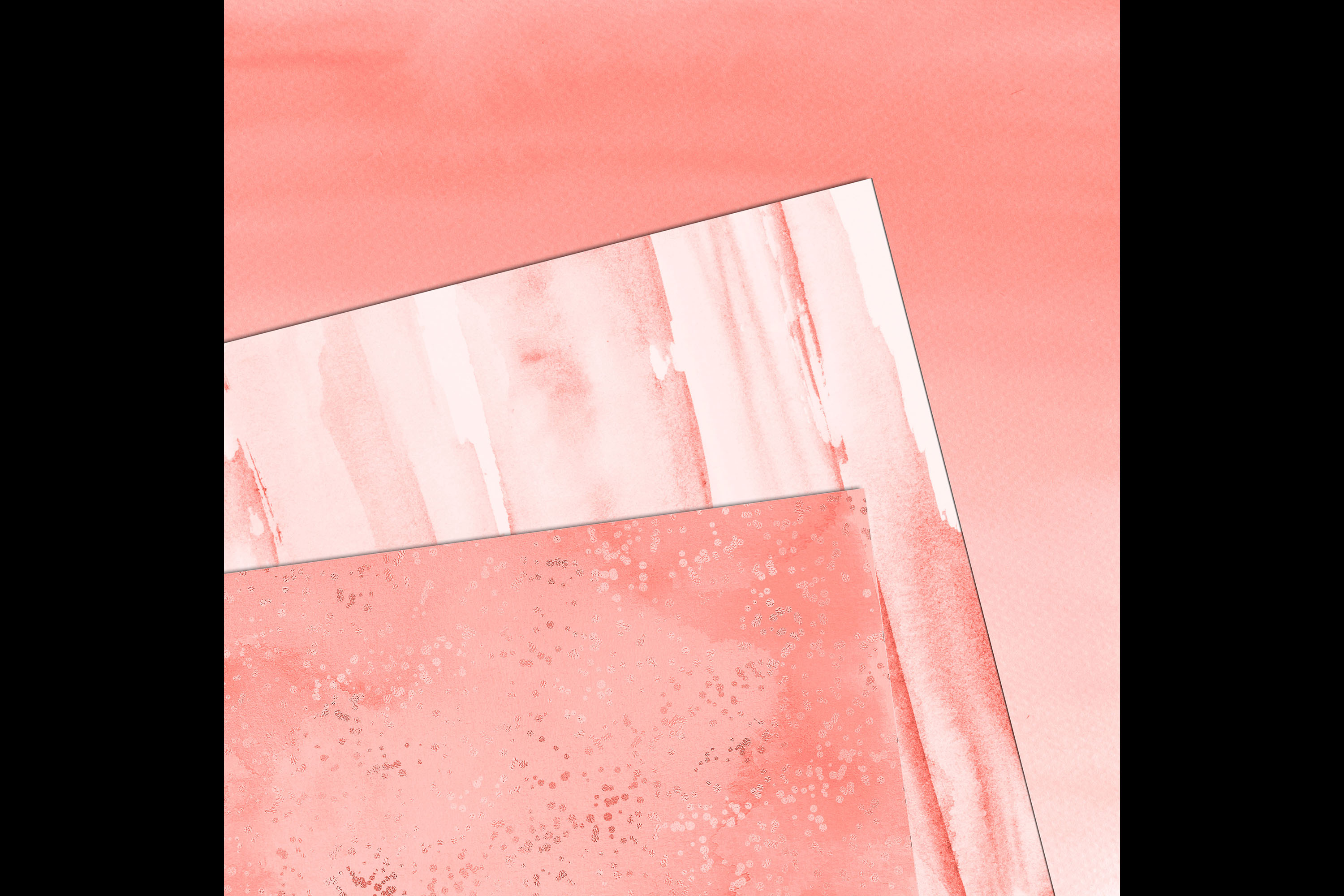 30 Ombre Coral Watercolor Brush Stroke Dye Digital Papers