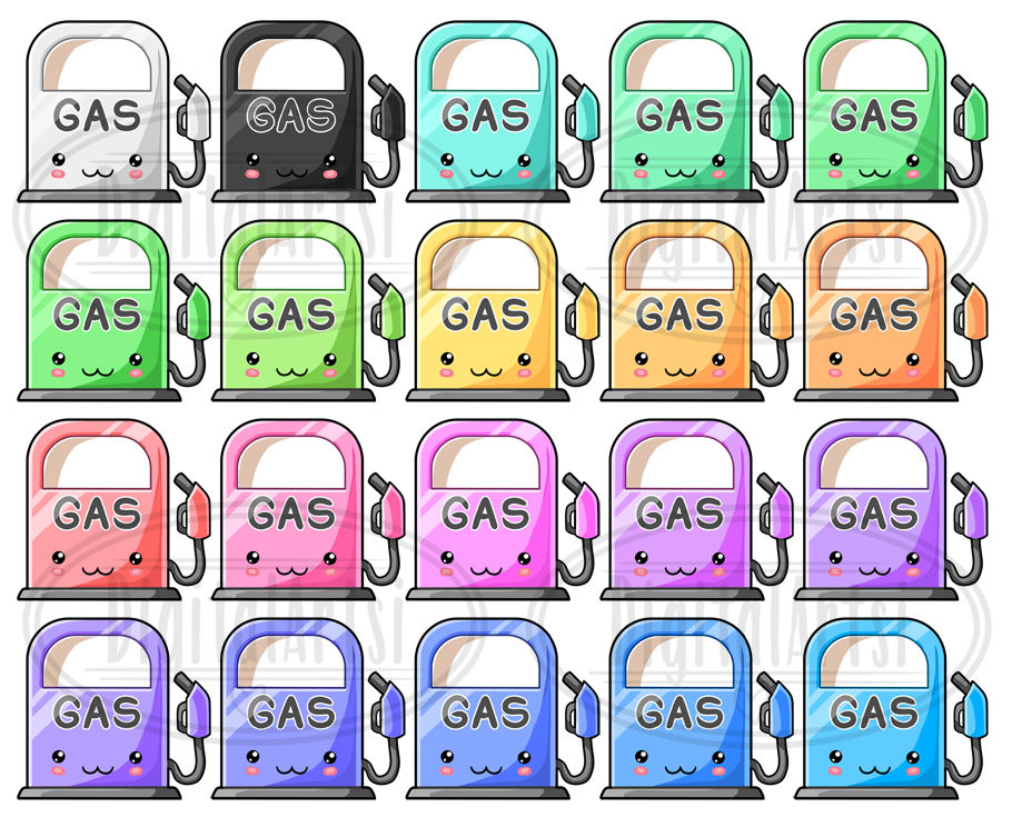 Kawaii Gas Pump Clipart