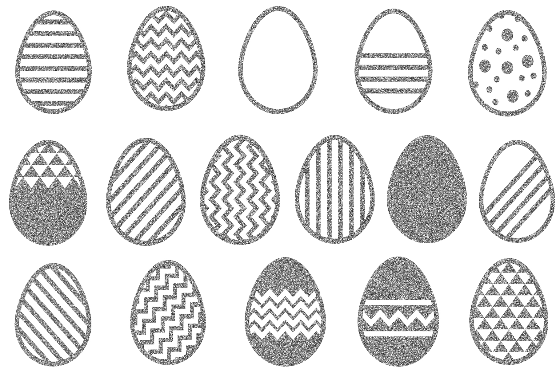 Silver Easter Egg Clipart, Easter Clipart