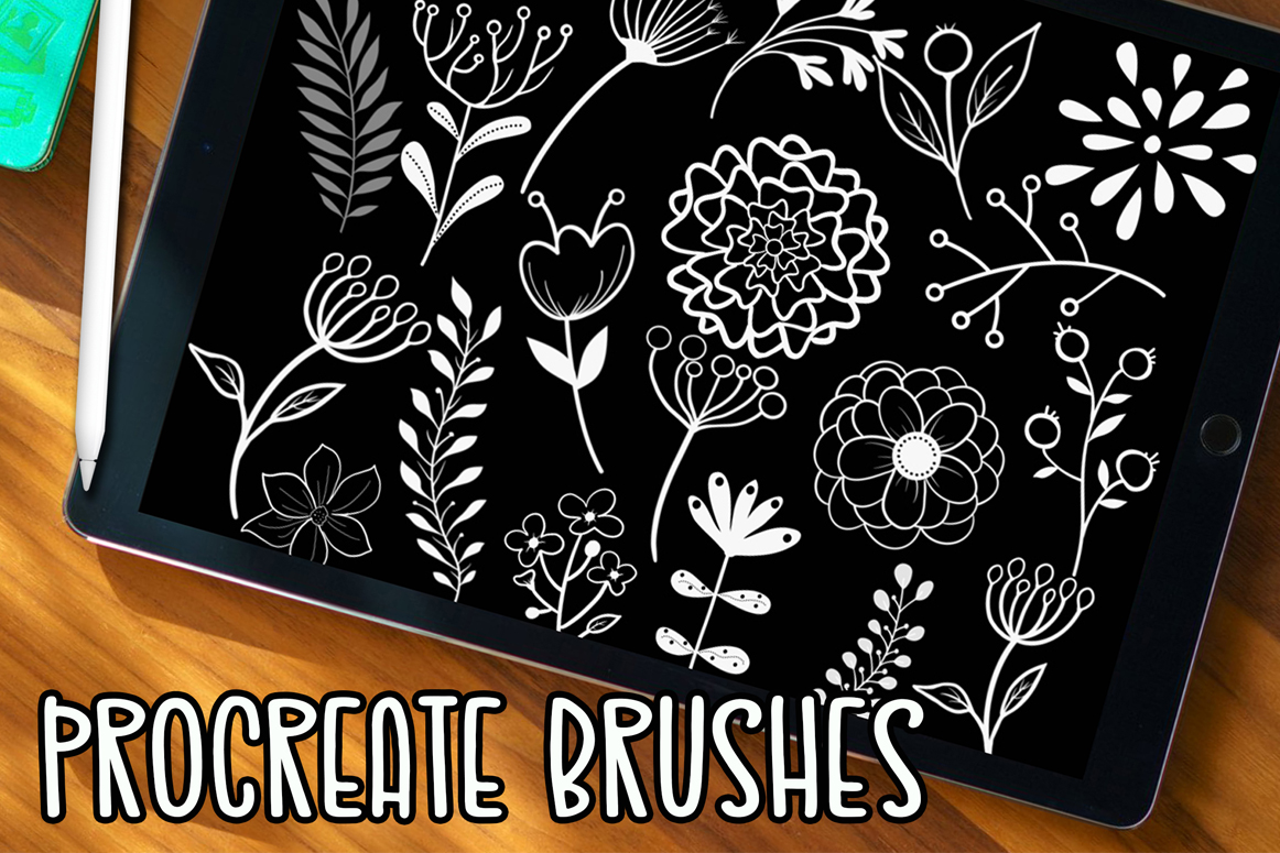 Procreate Botanical Brushes, Stamp Brushes,Flower Brushes