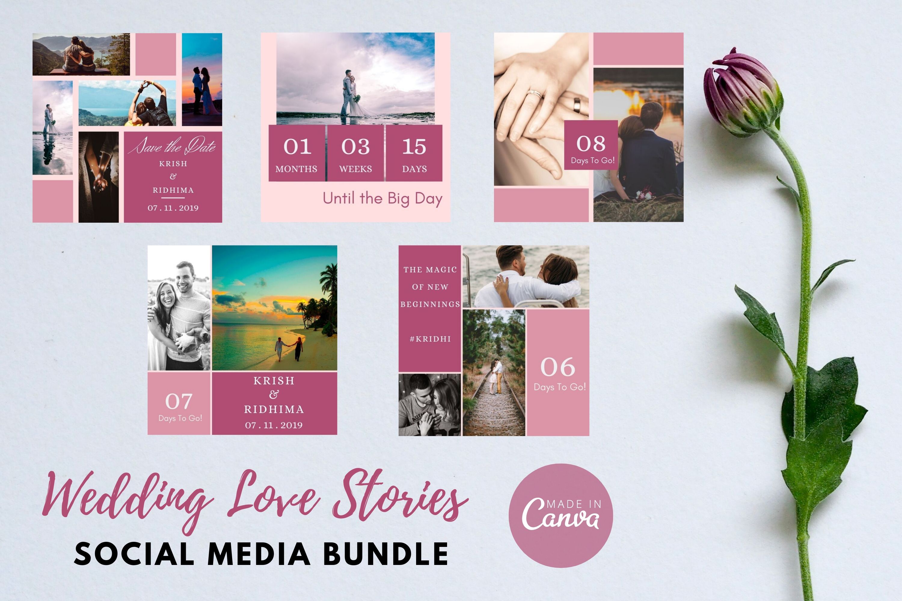 Social Media Templates- Wedding Love Stories