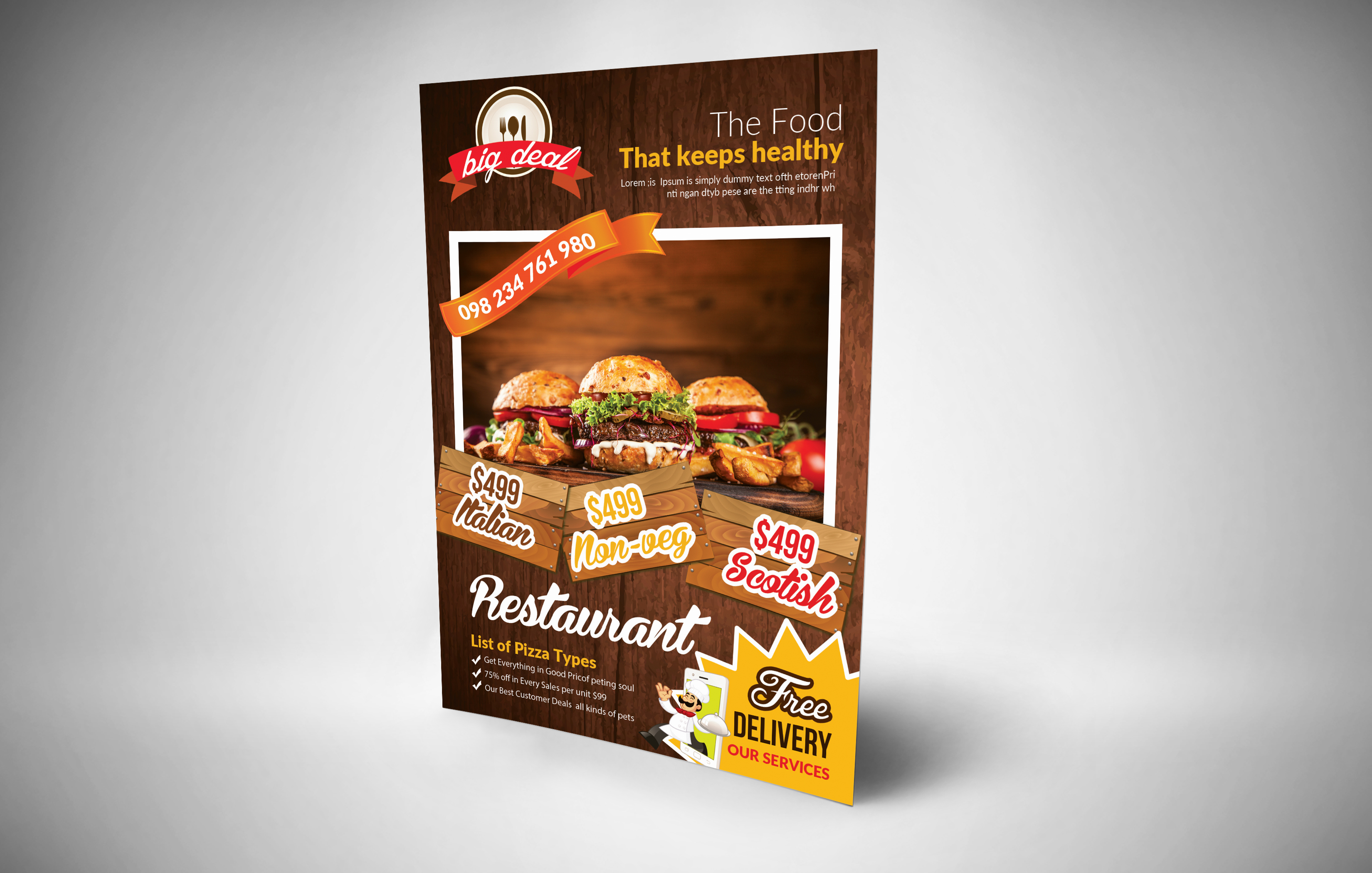 Restaurant Menu Flyer Template