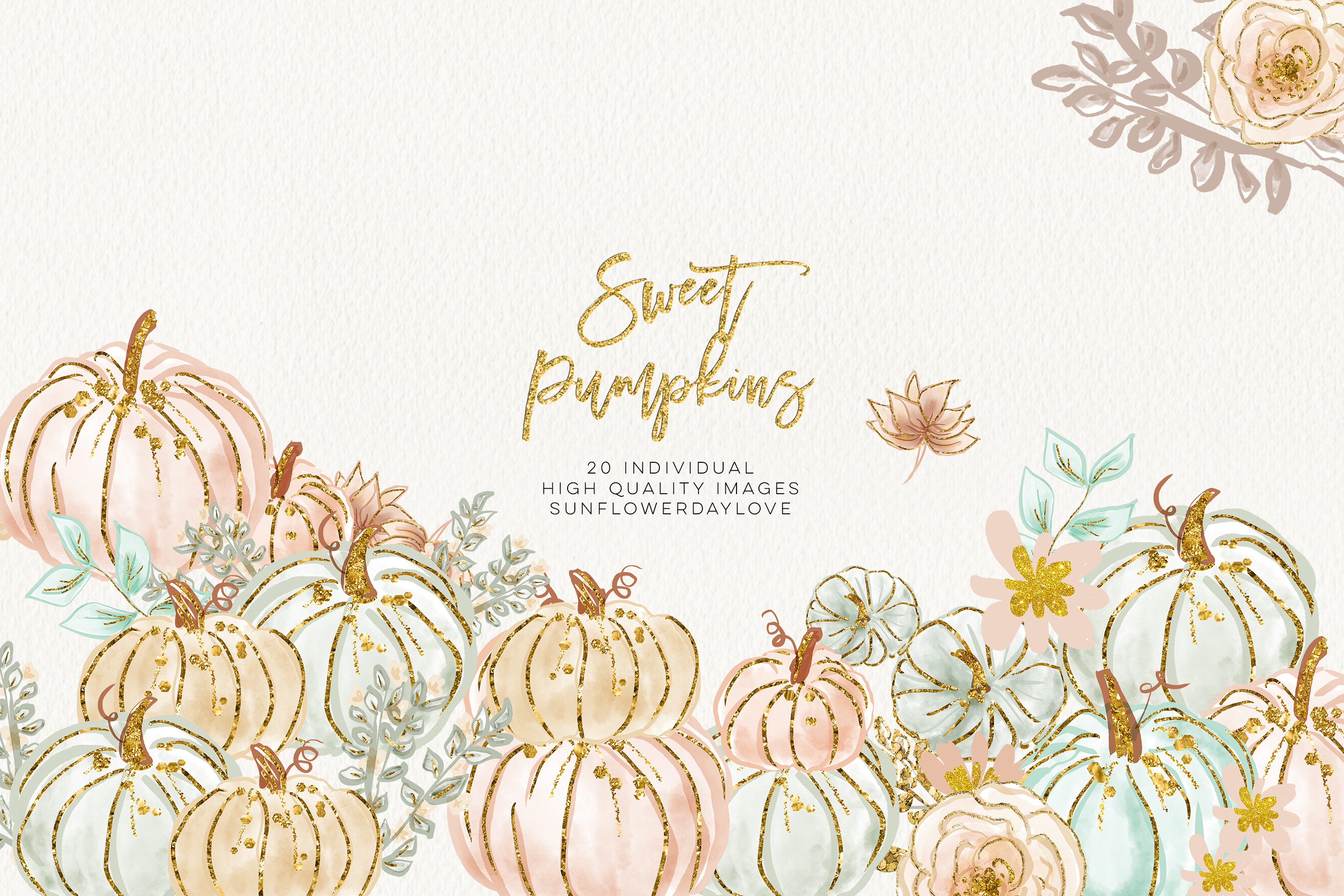 Pumpkin Clip Art, Pastel Hand Drawn Autumn Graphics (296981 ...
