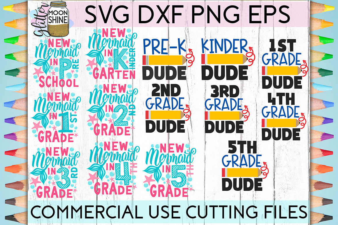Huge School Grade Bundle of 75 SVG DXF PNG EPS Cutting Files