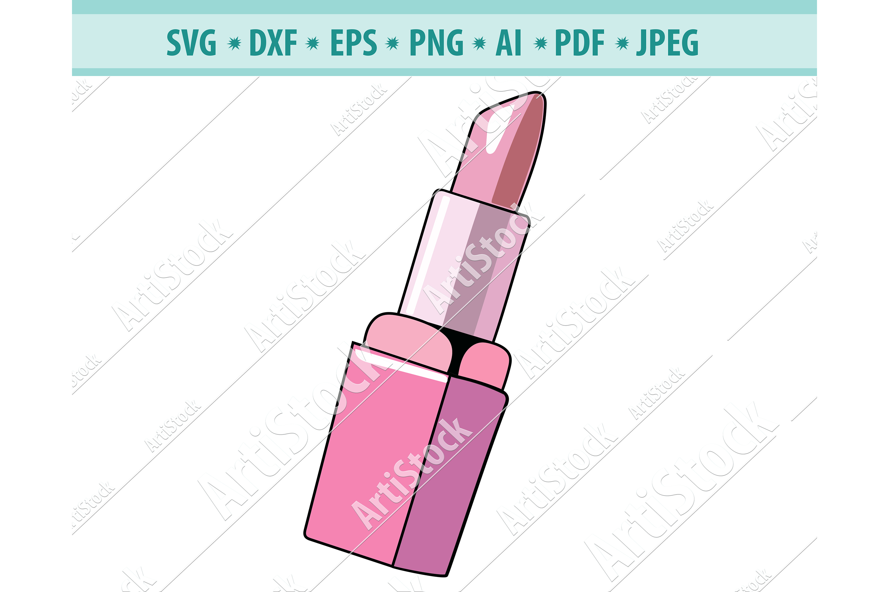 Lipstick Svg, Makeup Svg, Lipstick Clipart, Dxf, Png, Eps