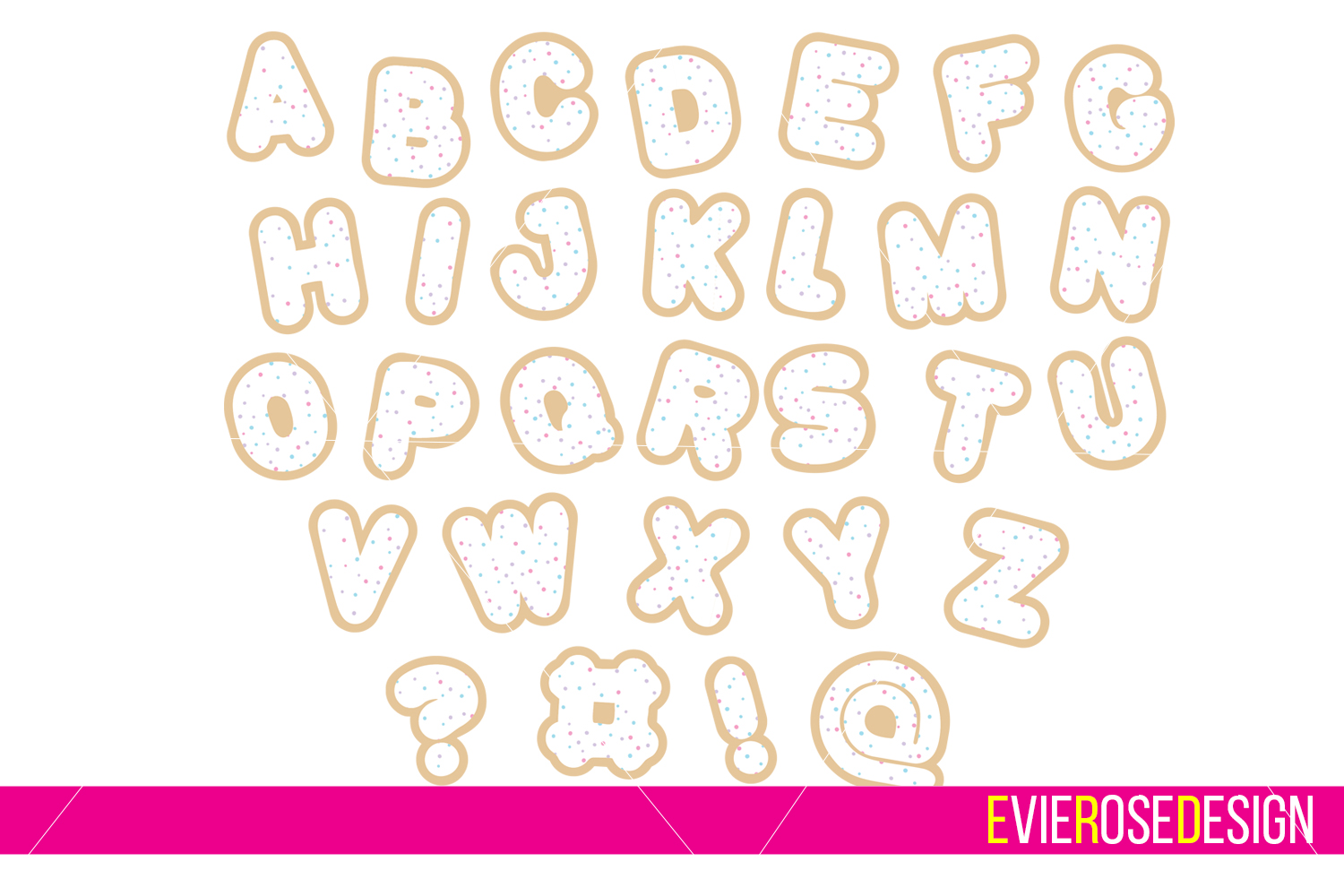 Frosted Sugar Cookie Letters | Cute Cookie Cut Files