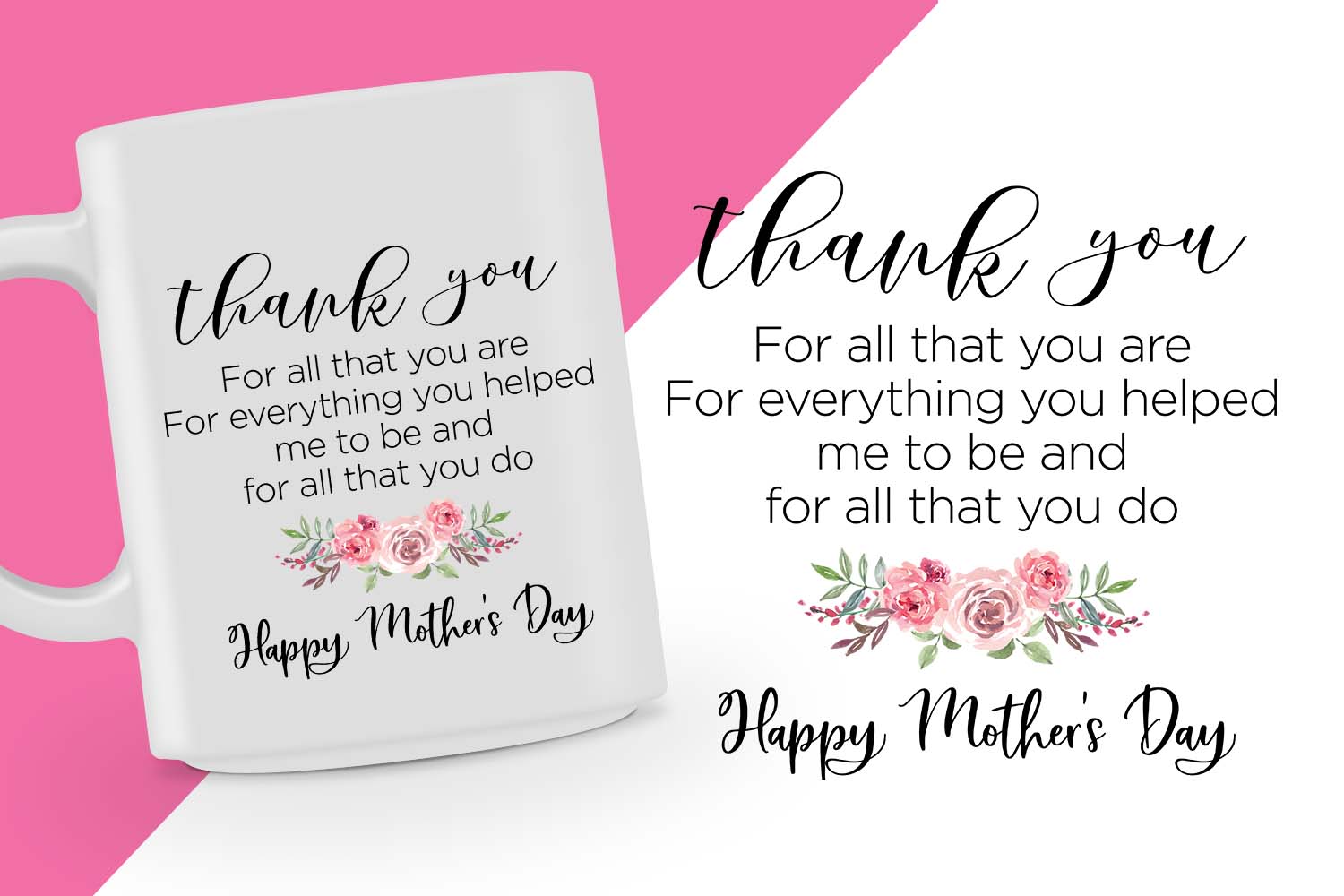 Thank you Happy Mothers Day Printable