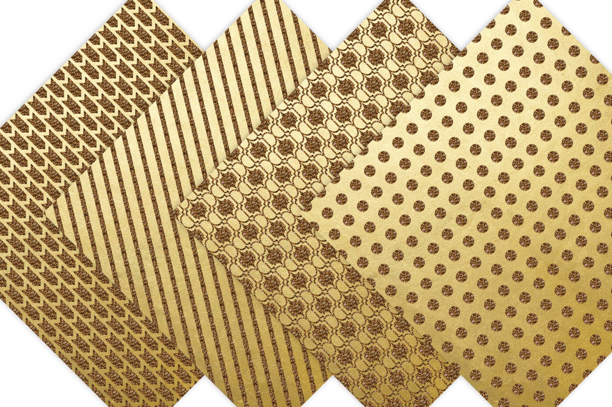 Gold Glitter Digital Paper (14927) | Backgrounds | Design Bundles