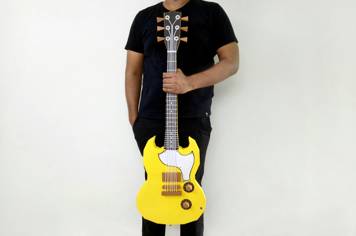 DIY Paper Guitar - 3d papercrafts
